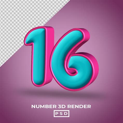 Number 16 3d Images Free Download On Freepik
