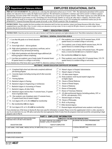 Va Form 4637 Fill Out And Sign Online Dochub