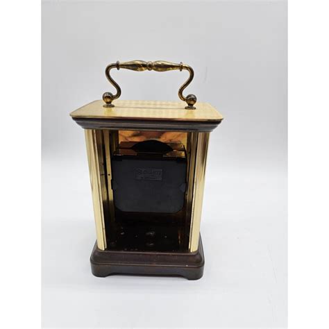 Woodford Quartz Brass Carriage Style Mantel Clock Vintage West Germany