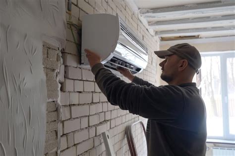 Installing AC Unit Premium AI Generated Image
