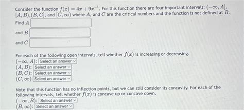 Solved Consider The Function F X 4x 9x 1 ﻿for This