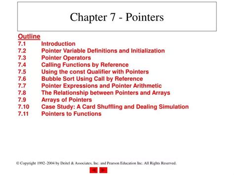 ppt chapter 7 pointers powerpoint presentation free download id