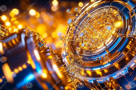 This Artwork Illustrates The Advanced Components Of Quantum Computing With Glowing Circuits And