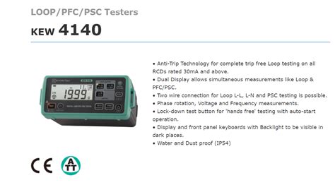 Kyoritsu Loop Pfc Psc Tester Kew 4140 Valid For Singapore Purchases Only Singapore Eezee