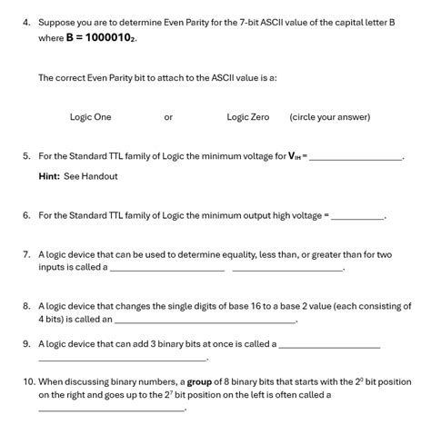 Solved 4 ﻿suppose You Are To Determine Even Parity For The