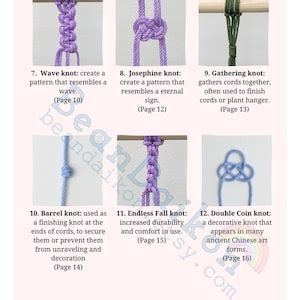 Macrame Knots PDF Macrame Instruction Pattern Guide How To Tie Knots Step By Step Happy