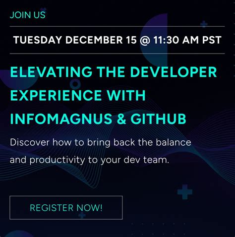 free webinar on boosting developer experience with infomagnus and github infomagnus posted on