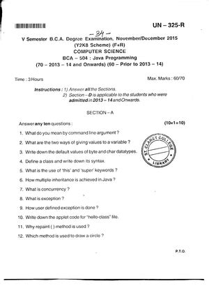 BCA Practicals Manual JAVA Programming Studocu