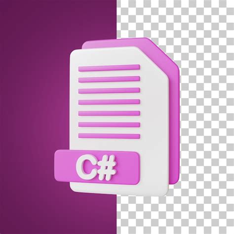 premium psd csharp document file format 3d illustration