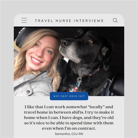 Travel Nurse Interviews Samantha Ccu Rn Next Move