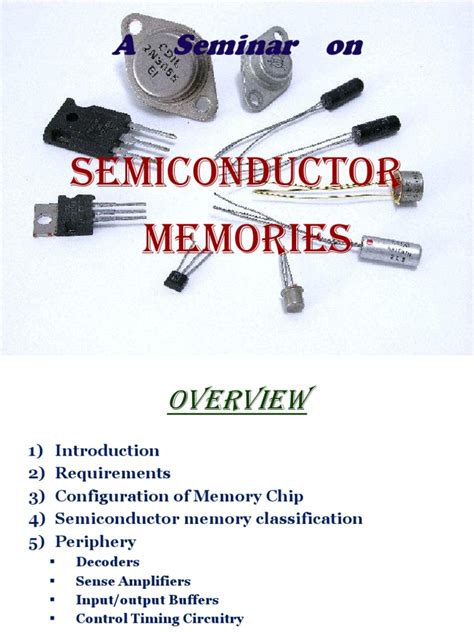 A Seminar On Semiconductor Memories Pdf Computer Memory Random