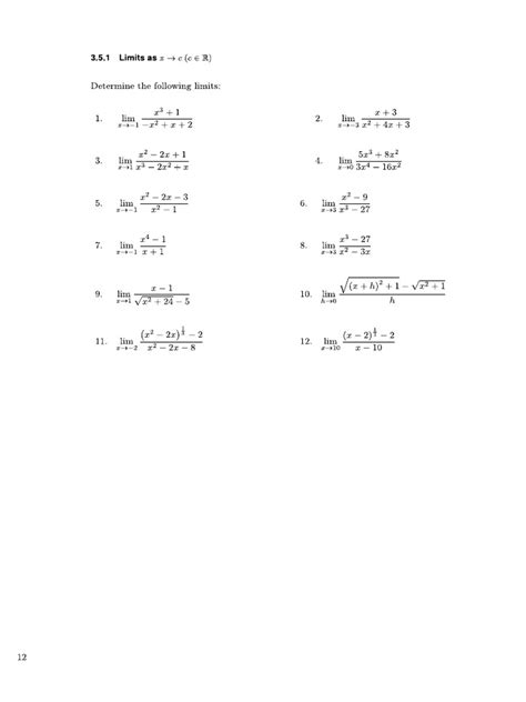 Limits Questions And Solutions Pdf