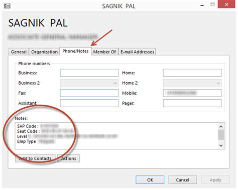 Excel Vba To Extract Outlook Contacts Notes Property Stack Overflow