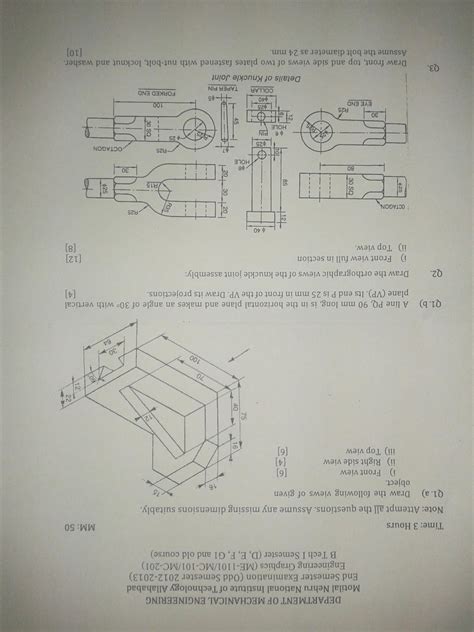 1st Year Sem Papers Engineering Graphics