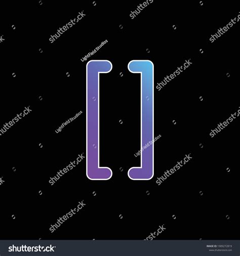 Brackets Grouping Symbol Blue Gradient Vector Stock Vector Royalty Free 1989272819 Shutterstock