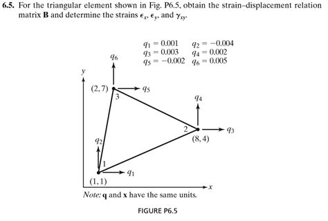 solved 6 5 for the triangular element shown in fig p6 5