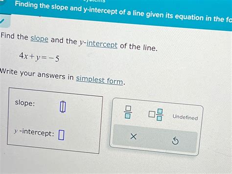 Solved Finding The Slope And Y Intercept Of A Line Given Its