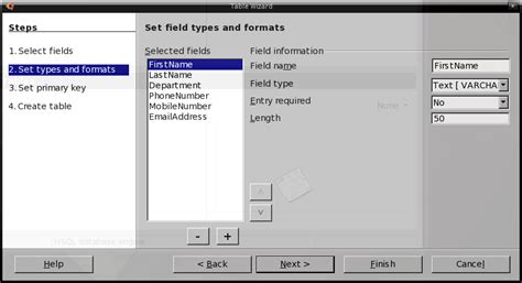 create a database and data entry form in base