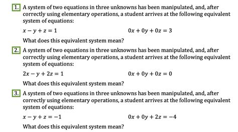 Solved A System Of Two Equations In Three Unknowns Has Been