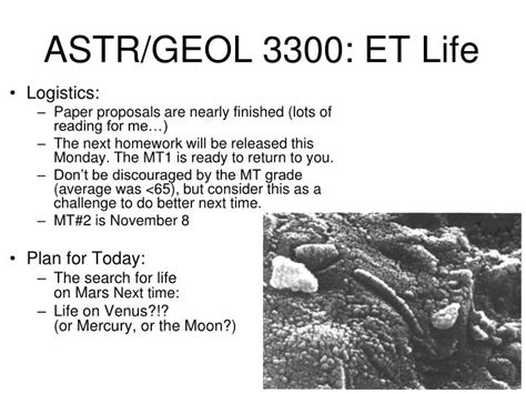 PPT ASTR GEOL ET Life PowerPoint Presentation Free Download ID