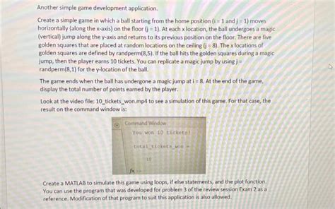 Solved Another Simple Game Development Application Create A