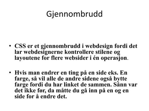 hva er css ppt