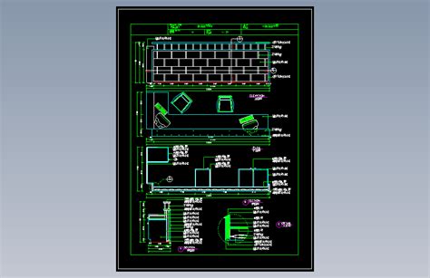 建筑cad常用千种图块之接待台装修 Autocad 2000 模型图纸下载 懒石网