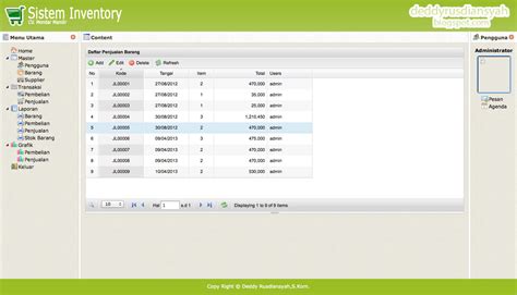 Sistem Inventory Dengan Easyui Dan Flexigrid