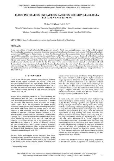 Pdf Flood Inundation Extraction Based On Decision Level Data Fusion