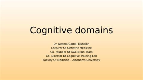 PDF Cognitive Domains