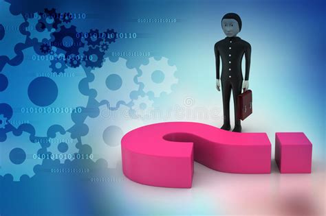 Man Thinking Problem Solving Ways Stock Illustration Illustration Of