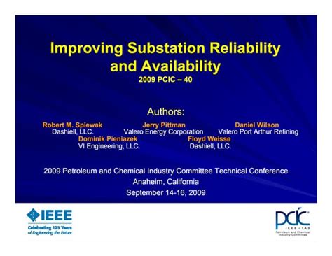 Improving Substation Reliability And Availability Pdf