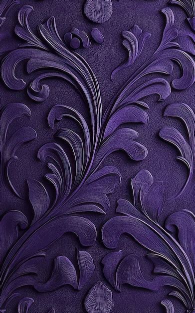 Deep Purple Colored Ornate Pattern Texture Premium Ai Generated Image