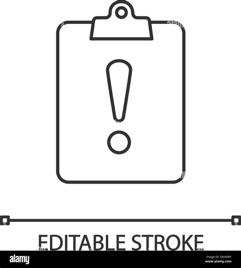 Assignment Late Linear Icon Thin Line Illustration Clipboard With