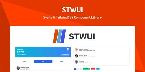 Stwui Svelte And Tailwindcss Component Library Made With Svelte