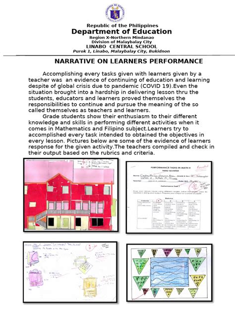 Sample Of Learners Output With Reflection Self Assessment Pdf Sample Of Learners Output With Reflection Self Assessment Pdf
