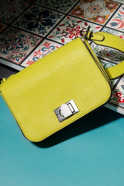 Premium Photo View Of Womens Bag With Mediterranean Tiles Aesthetics