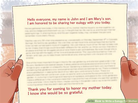 How To Write A Eulogy For Mother Steps With Pictures