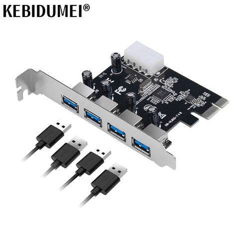 Jual 4 Port Usb 3 0 Pci E Expansion Card Pci Express Pcie Usb 3 0 Hub Adapter 4 Port Usb3 0