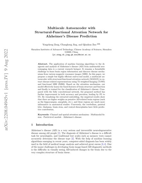 pdf multiscale autoencoder with structural functional attention