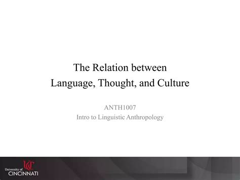 Anth1007 Language Thought And Culture Pptx