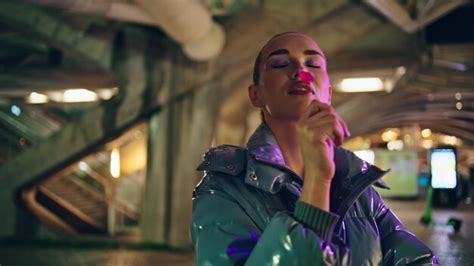 Premium Photo Pretty Girl Licking Lollipop On Evening Street Close Up