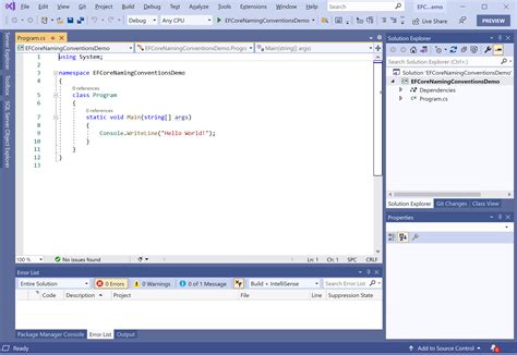 Ef Core Naming Conventions Getting Started Efcore Naming Conventions Tutorial