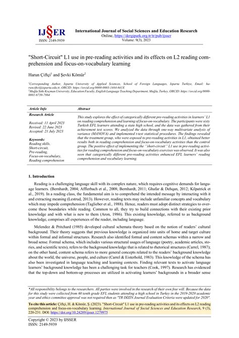 pdf short circuit l1 use in pre reading activities and its effects