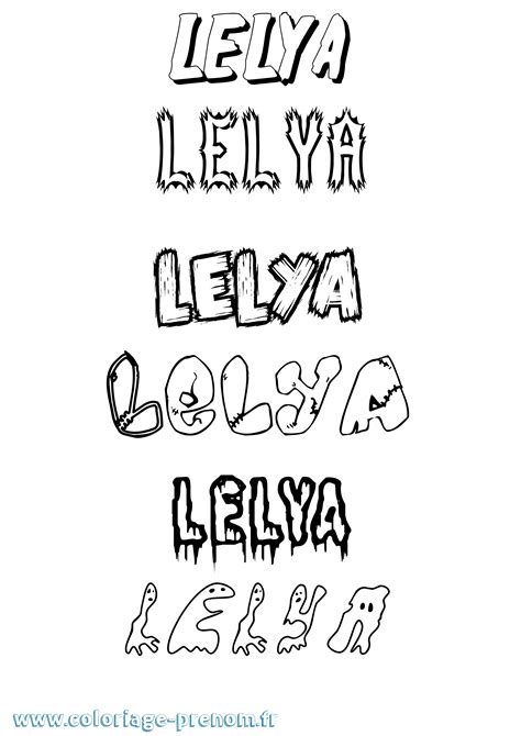 Coloriage Du Prénom Lelya à Imprimer Ou Télécharger Facilement