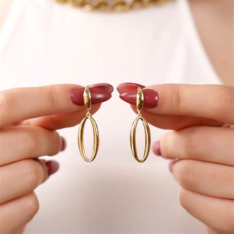 14k Oval Gold Ohrringe 18k Gold Oval Ohrringe Hochzeit Gold Etsyde