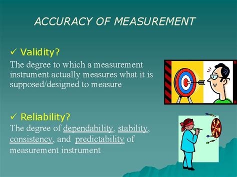 ACCURACY OF MEASUREMENT VALIDITY AND RELIABILITY ACCURACY OF