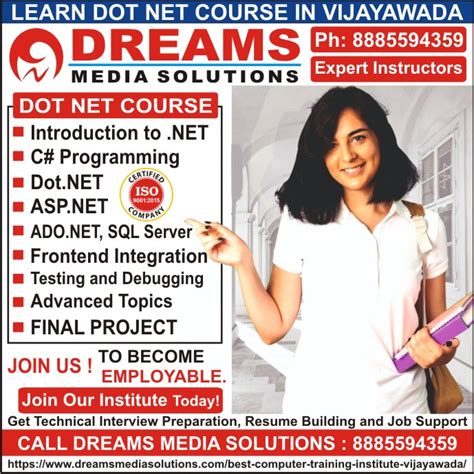 dot net course in vijayawada dot net training institute vijayawada
