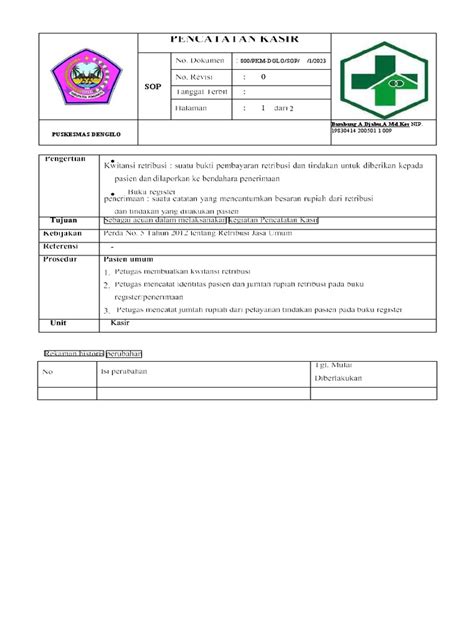 Spo Pencatatan Kasir Pdf