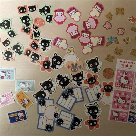 Vintage Sanrio Sticker Lot Chococat Pandapple Chibimaru And Hello